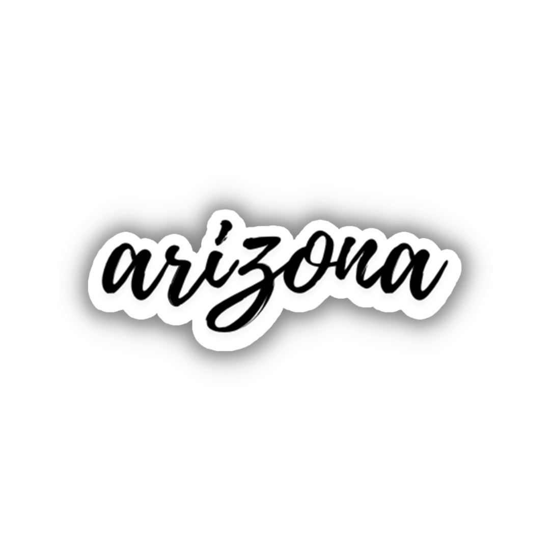 Arizona Cursive Travel Sticker, Vintage Script, Trendy Luggage Decal ...
