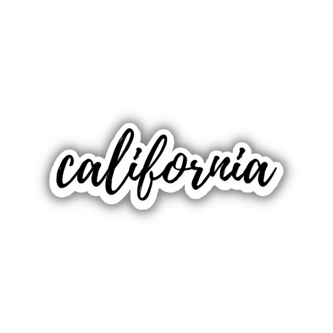 California Travel Sticker, Vintage Cursive Script, Trendy Luggage Decal ...