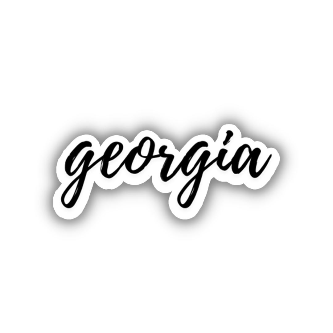 Georgia Travel Sticker, Vintage Cursive Script, Trendy Luggage Decal ...