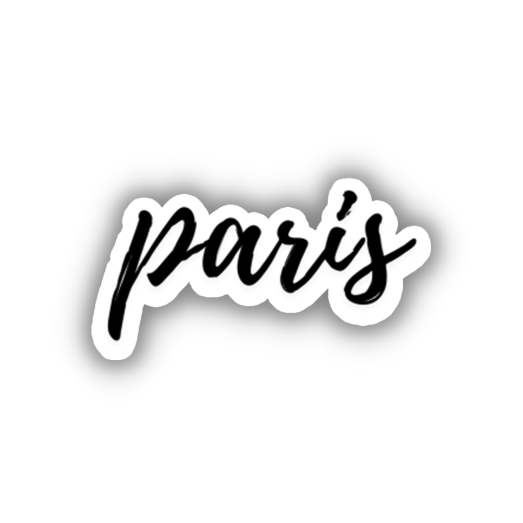 Paris Cursive Travel Sticker, Vintage Script, Trendy Luggage Decal ...