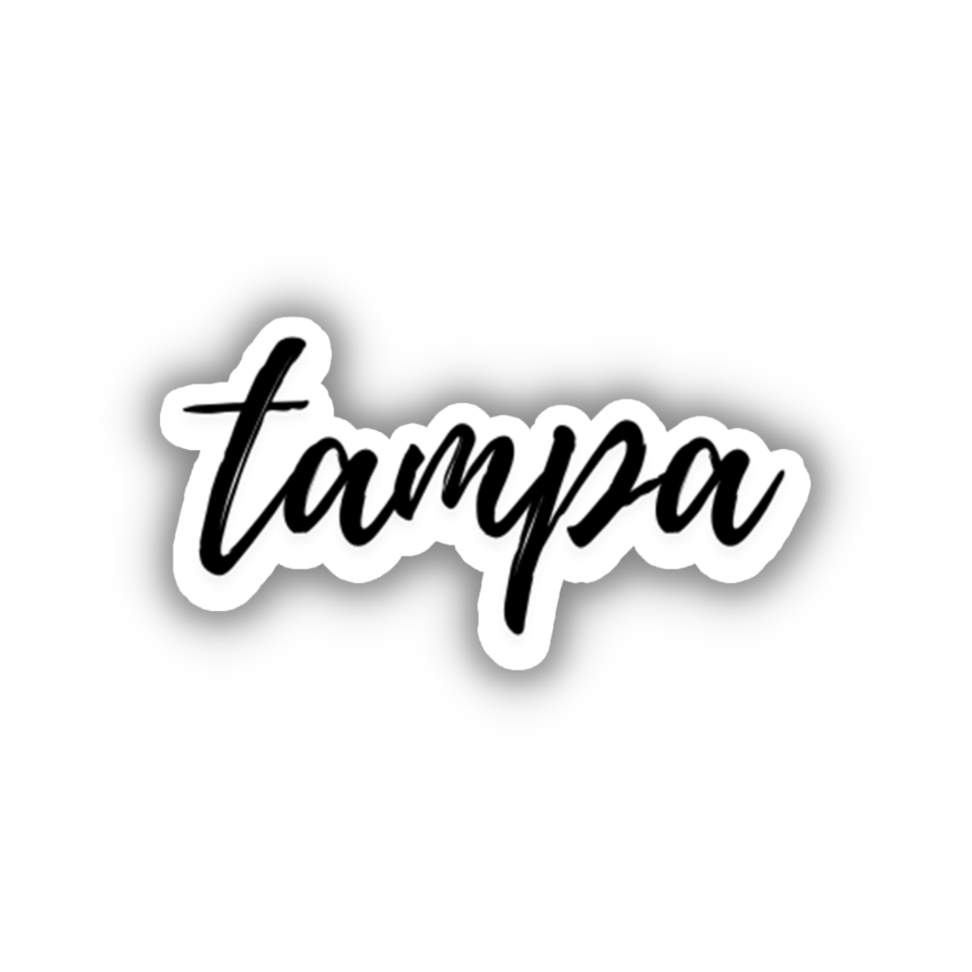 Tampa Travel Sticker, Vintage Cursive Script, Trendy Luggage Decal ...