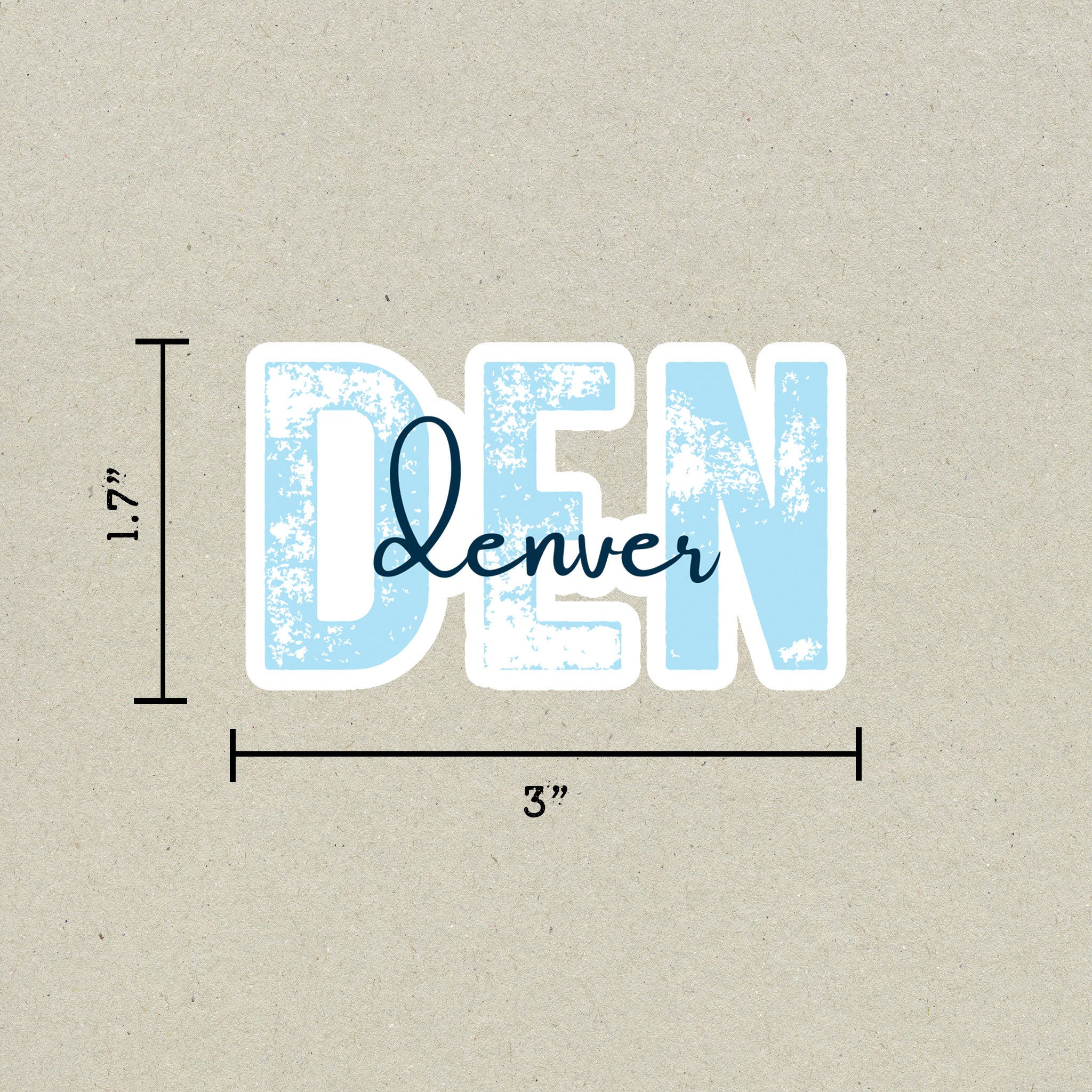 DEN Denver Airport Code Sticker – TravelBeeTags