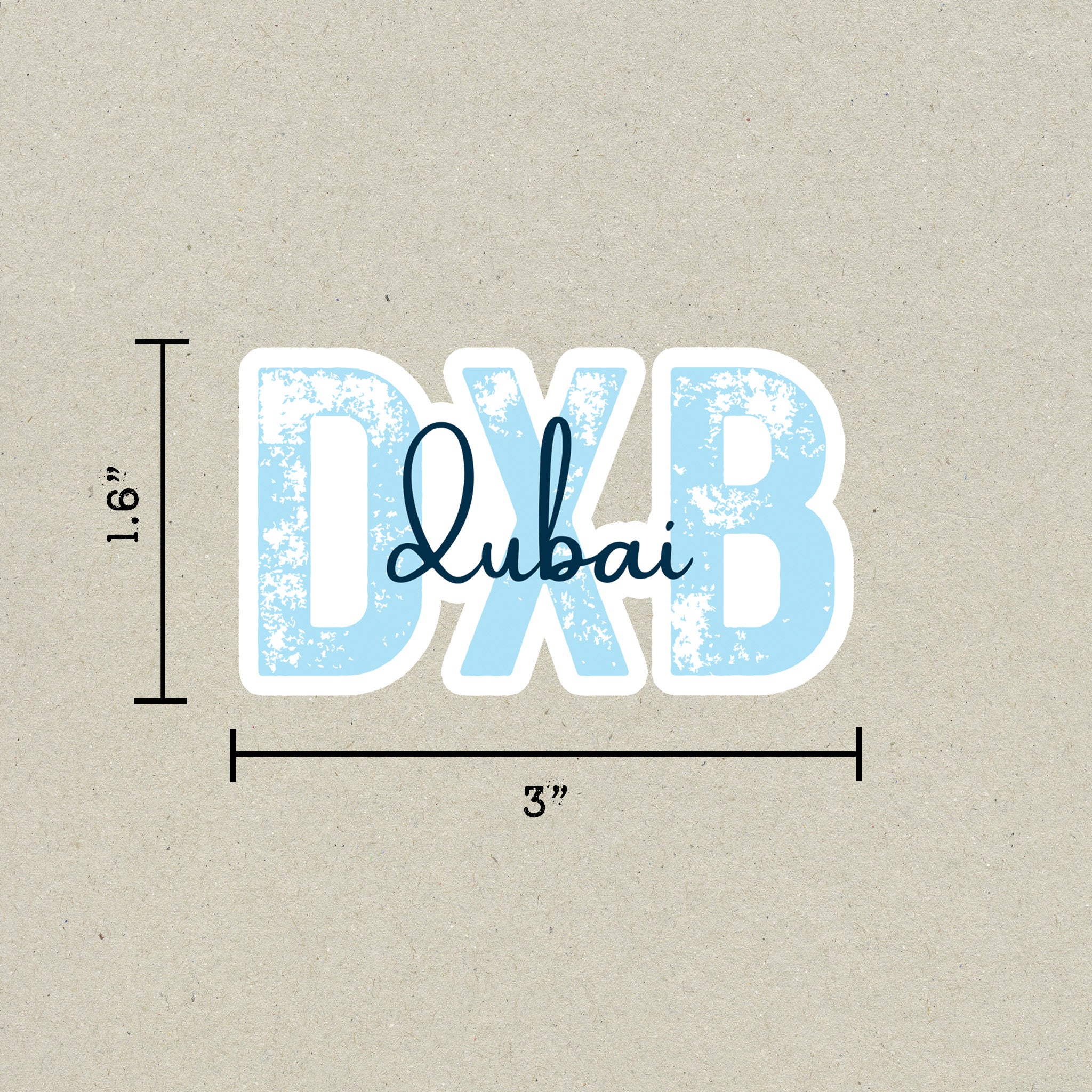 DXB Dubai Airport Code Sticker TravelBeeTags dxb-dubai-airport-code-sticker-travelbeetags